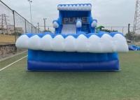 China 0.55mm PVC 15ft Inflatable Water Slide with Pool for Backyard Commercial Use for sale