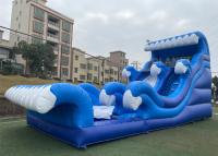 China 0.55mm PVC 15ft Inflatable Water Slide with Pool for Backyard Commercial Use for sale