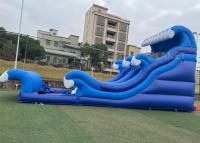 China 0.55mm PVC 15ft Inflatable Water Slide with Pool for Backyard Commercial Use for sale