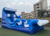 China 0.55mm PVC Inflatable Water Slide 11m with Swimming Pool for Commercial Use for sale