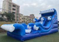 China 0.55mm PVC Inflatable Water Slide 11m with Swimming Pool for Commercial Use for sale