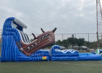 China Commercial Inflatable Pirate Ship Water Slide 11.5m with Pool for Rental Business for sale