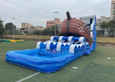 China Commercial Inflatable Pirate Ship Water Slide 11.5m with Pool for Rental Business for sale