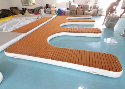 China Inflatable Water Floating Island Pontoon Platform 0.6mm PVC for Yacht 10m-20m for sale