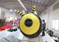 China Custom Yellow 210D Oxford Inflatable Bee Cartoon Display Prop with LED Lighting - 85W-1100W Blower Power for sale