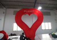 China Custom LED Inflatable Red LOVE Heart with 16 Color-Changing Lights for Wedding and Event Decorations for sale