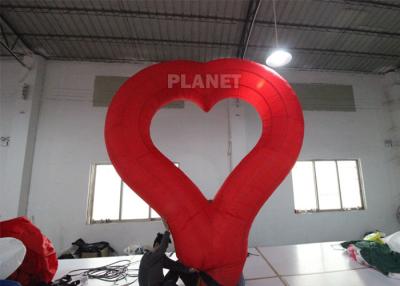 China Custom LED Inflatable Red LOVE Heart with 16 Color-Changing Lights for Wedding and Event Decorations for sale