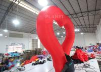 China Custom LED Inflatable Red LOVE Heart with 16 Color-Changing Lights for Wedding and Event Decorations for sale