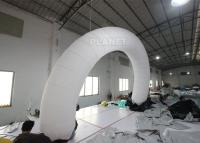 China White Inflatable Arch Pillar Star 6x3m with 16-Color LED Lighting for Wedding Events and Outdoor Advertising for sale