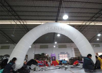 China White Inflatable Arch Pillar Star 6x3m with 16-Color LED Lighting for Wedding Events and Outdoor Advertising for sale