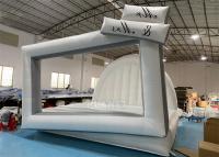 China 0.55mm PVC White Inflatable Bounce House Photo Bouncer Frame Wall 4x4x3.4m for sale
