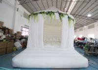 China 5m Inflatable Commercial White Jumping Bounce House for Wedding Rental 1300D PVC for sale