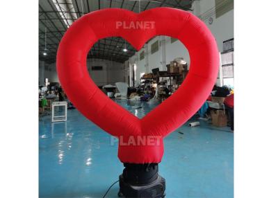 China 3m Red Inflatable Heart Balloon with 16-Color LED Lighting for Wedding Decor and Advertising for sale
