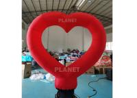 China 3m Red Inflatable Heart Balloon with 16-Color LED Lighting for Wedding Decor and Advertising for sale