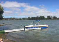 China Drop Stitch Inflatable Yacht Dock Y Pontoon Platform for Boat Parking 13 D-Rings for sale