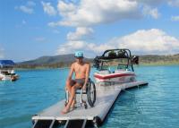 China Drop Stitch Inflatable Yacht Dock Y Pontoon Platform for Boat Parking 13 D-Rings for sale