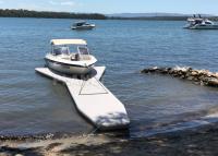 China Drop Stitch Inflatable Yacht Dock Y Pontoon Platform for Boat Parking 13 D-Rings for sale