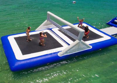 China 9m Inflatable Water Volleyball Court Blue 0.9mm PVC Tarpaulin for Commercial Use for sale