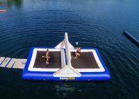 China Customized 0.9mm PVC Inflatable Water Beach Volleyball Trampoline Field 9m x 4.7m for sale