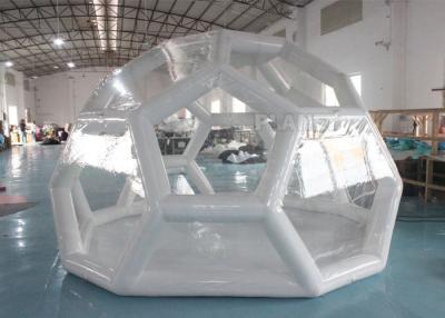 China Outdoor Portable 4m Inflatable Clear PVC Soccer Bubble Camping Tent with Safety Flap for sale