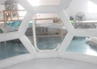 China Outdoor Portable 4m Inflatable Clear PVC Soccer Bubble Camping Tent with Safety Flap for sale