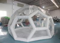 China Airtight 4M Football Shaped Inflatable Bubble House Clear PVC Camping Tent 0.8mm for sale