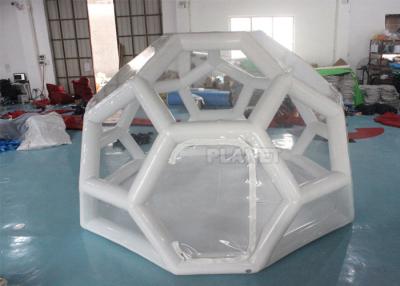 China Airtight 4M Football Shaped Inflatable Bubble House Clear PVC Camping Tent 0.8mm for sale