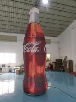 China ASTM 4m Tall Advertising Inflatable Coca Cola Bottle Custom PVC Giant Drink Bottle for sale