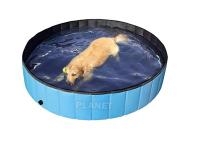 China Foldable PVC Pet Wash Tub 0.3cm Thick Blue Dog Cat Swimming Pool 5 Sizes for sale