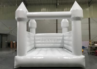 China White PVC Tarpaulin Inflatable Wedding Bouncy Castle 4m with Air Blower for sale