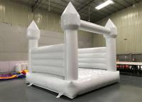 China White PVC Tarpaulin Inflatable Wedding Bouncy Castle 4m with Air Blower for sale