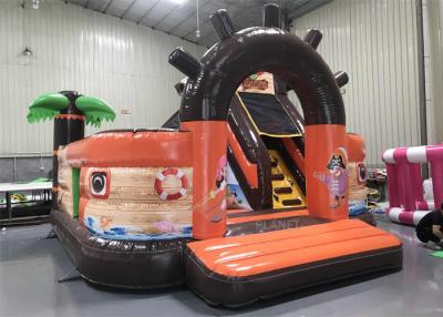 China 0.55mm PVC Tarpaulin Inflatable Pirate Ship Water Slide for Kids 5.5x5.0m for sale