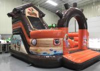 China 5.5m Inflatable Pirate Ship Bouncy Castle Slide Combo for Adult Kids for sale