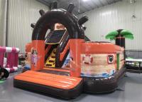 China 5.5m Inflatable Pirate Ship Bouncy Castle Slide Combo for Adult Kids for sale