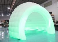 China Colorful LED Light Inflatable Igloo Dome Tent 3m with Tunnel Entrance CE Certified for sale