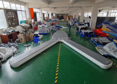 China 6m Grey Y Shape Inflatable Pontoon Boat Dock Floating Water Platform for Jet Ski for sale