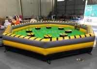 China 8m Diameter Inflatable Wipeout Meltdown Mechanical Rotating Obstacle Game for Commercial Use for sale