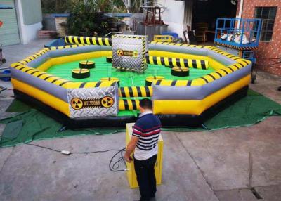 China Commercial Inflatable Wipe Out Game 0.55mm PVC Tarpaulin 8ft Diameter for sale