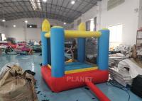 China Mini Inflatable Bouncy Castle with Slide for Kids 200x200cm PVC Tarpaulin for sale
