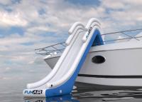 China Custom 0.9mm PVC Tarpaulin Inflatable Yacht Slide - Floating Water Slide for Boats and Superyachts for sale