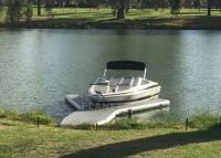 China 20cm 1000D Drop Stitch Y Shape Inflatable Pontoon Dock for Jet Ski and Boat Parking 6m for sale