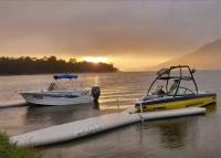 China 20cm 1000D Drop Stitch Y Shape Inflatable Pontoon Dock for Jet Ski and Boat Parking 6m for sale