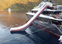 China Custom Inflatable Yacht Slide 0.9mm PVC Water Play Equipment for Yacht for sale