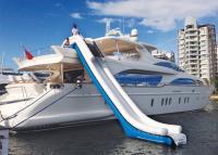 China Custom Inflatable Yacht Slide 0.9mm PVC Water Play Equipment for Yacht for sale