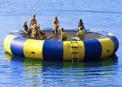 China Custom 1000D DWF Inflatable Water Trampoline 2M to 5M Floating Aqua Jump for Commercial Use for sale