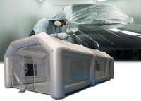 China Portable Inflatable Car Spray Paint Booth Custom Size Silver Workstation 3 Year Warranty for sale