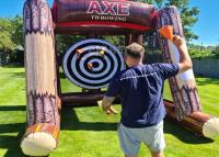 China Interactive Inflatable Battle Axe Throwing Game 2.5m x 3m with 0.55mm PVC Material for Carnival Events for sale