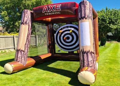 China Interactive Inflatable Battle Axe Throwing Game 2.5m x 3m with 0.55mm PVC Material for Carnival Events for sale