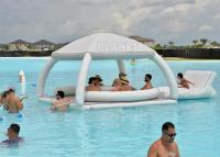 China Inflatable Water Leisure Platform with Tent 3.4m x 3.4m Floating Island for 6-8 Guests for sale