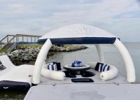 China 3.4x3.4m Floating Inflatable Dock with Shade Tent - Water Park Resting Island with CE/UL Certified Blowers for sale